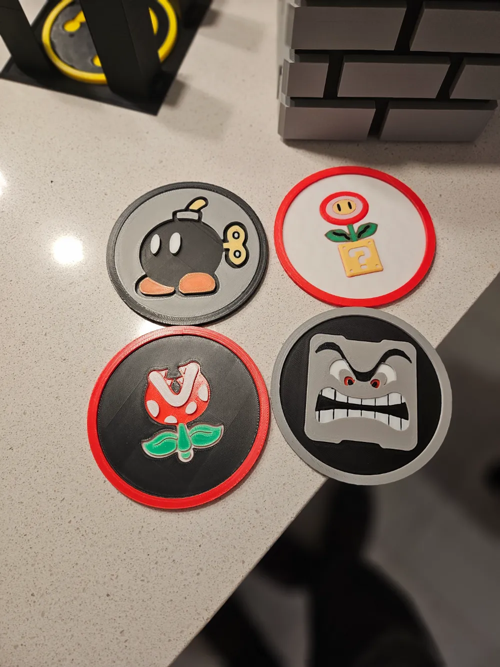 Super Mario Grey Bowser CastleBrick+5xCoasters box by Tommy Gun ...