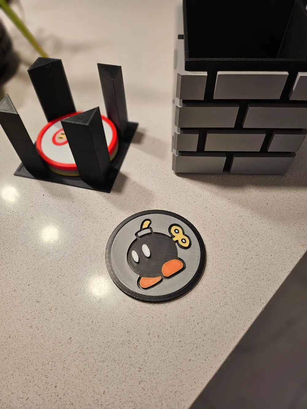 Super Mario Grey Bowser CastleBrick+5xCoasters box by Tommy Gun ...