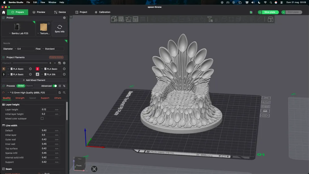 Throne of Spoons - Free 3D Print Model - MakerWorld