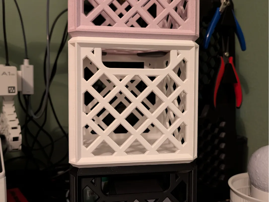 Stackable Solid bottom Crate box - Free 3D Print Model - MakerWorld