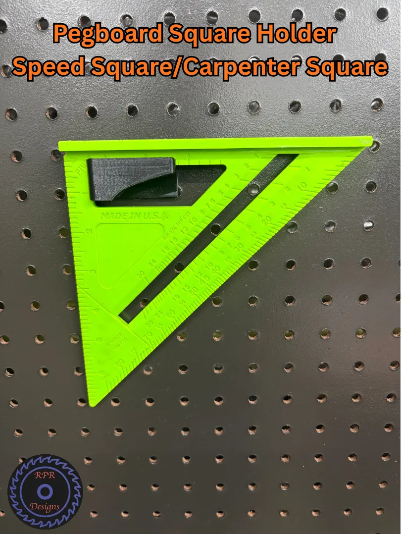Pegboard Square Holder - Speed / Carpenter Square - Free 3D Print Model ...