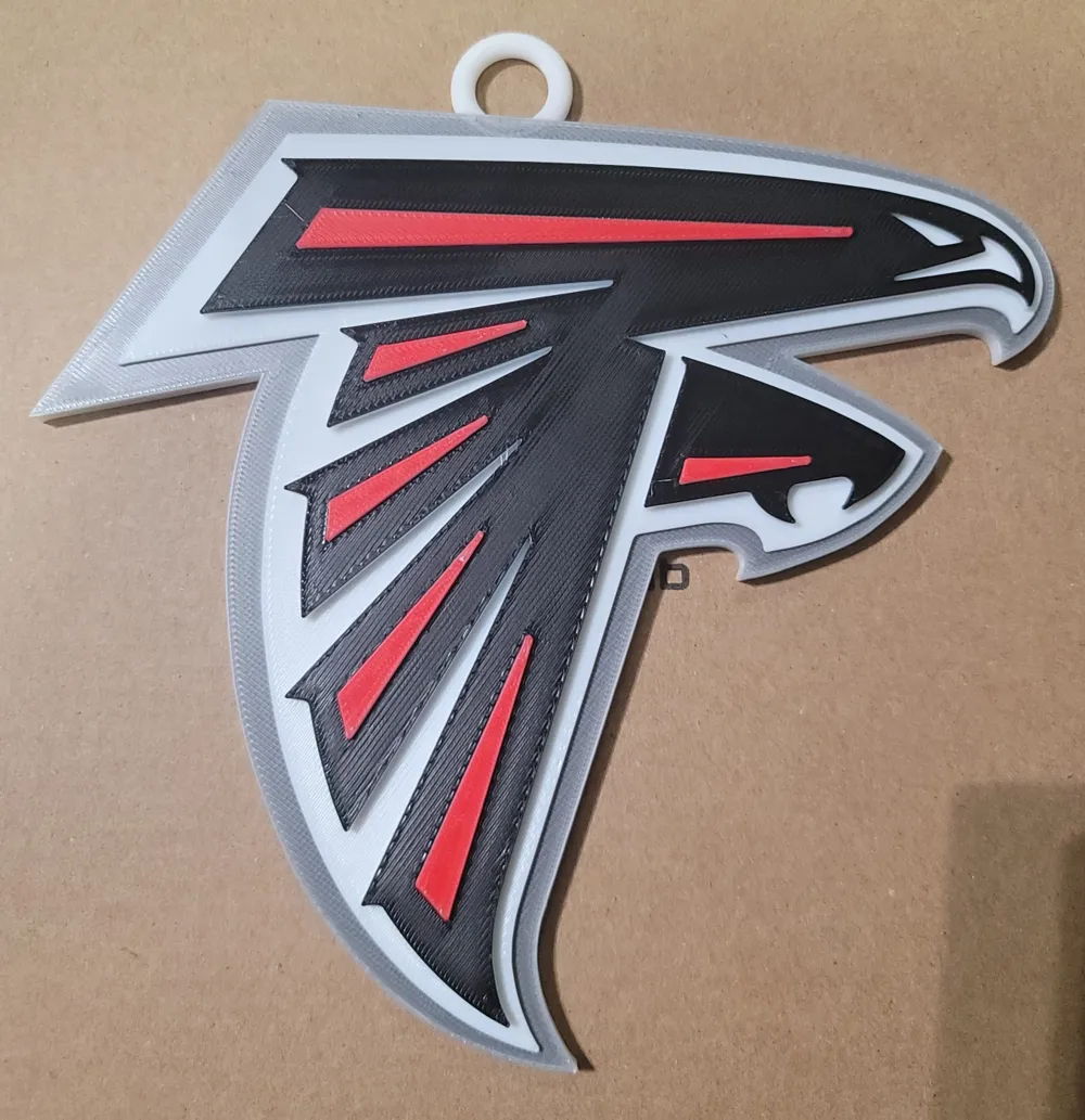 Atlanta Falcon 3d logo 180mm series by mercadogarzas - MakerWorld