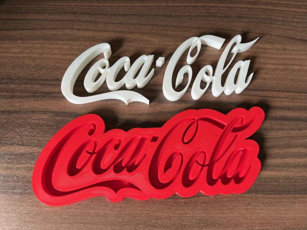 Coca-Cola Logo Sign - NO AMS - Free 3D Print Model - MakerWorld