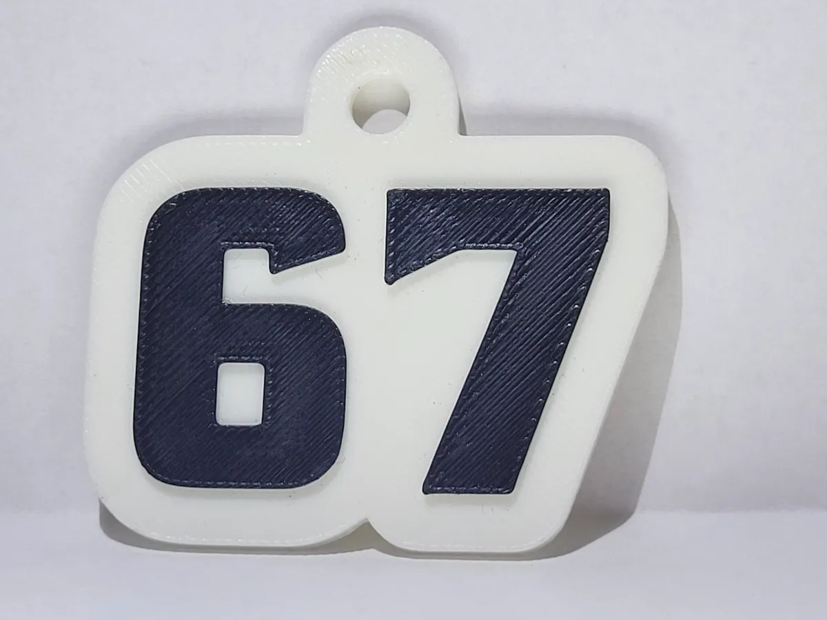 67 keychain - Free 3D Print Model - MakerWorld