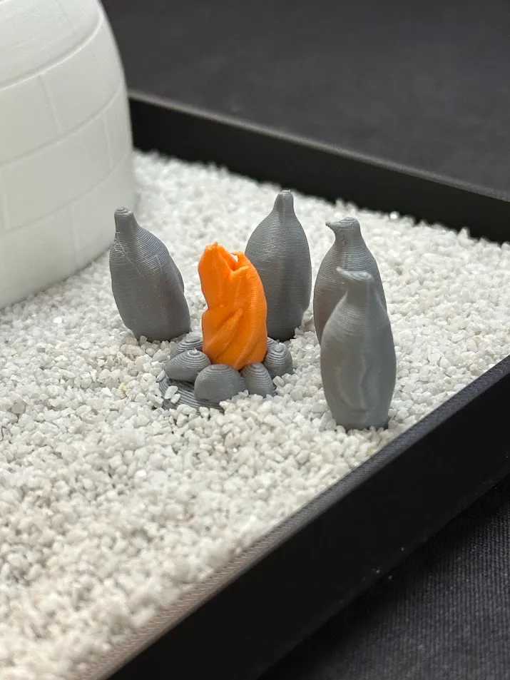 Igloo & Penguin Huddle Winter Zen Garden by penguinprints - MakerWorld