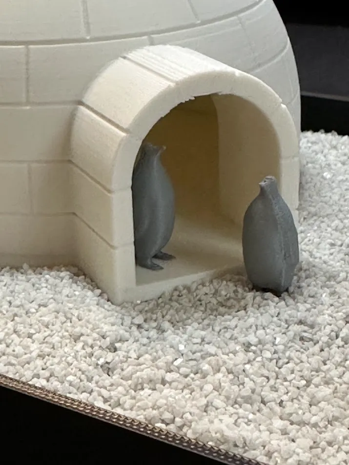 Igloo & Penguin Huddle Winter Zen Garden by penguinprints - MakerWorld
