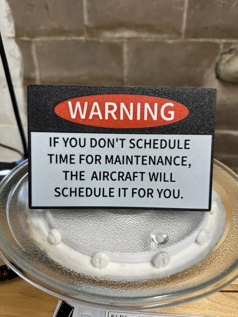 Aircraft Maintenance Warning by Chris - MakerWorld
