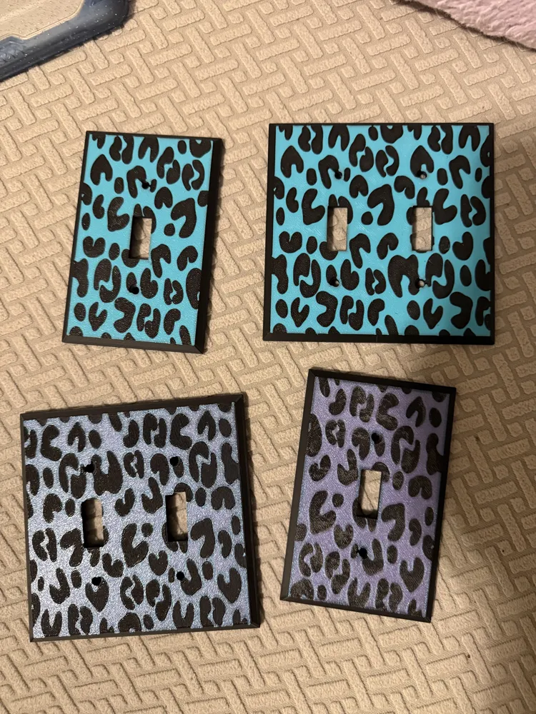 Leopard Print Light Switch Covers Single & Double - Free 3D Print Model ...