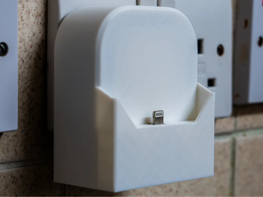 iPhone Wall Outlet Phone Stand/Dock - Free 3D Print Model - MakerWorld