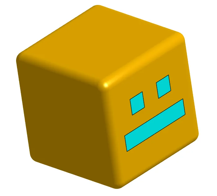 Geometry Dash Cube (Flush Eyes) Remixed by apples218 MakerWorld ...