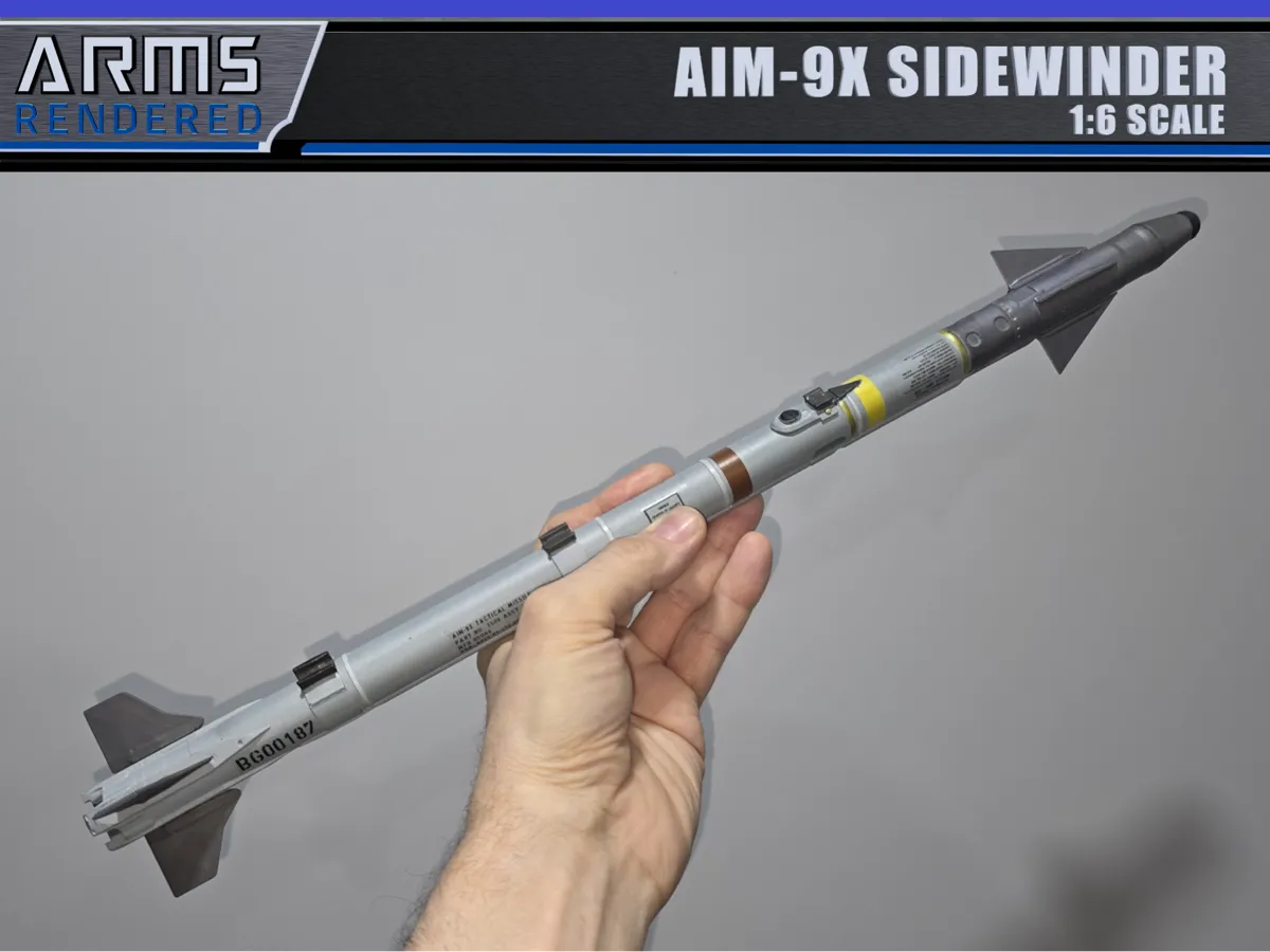 AIM-9X Sidewinder Missile 1:6th Scale-High Detail - Free 3D Print Model ...