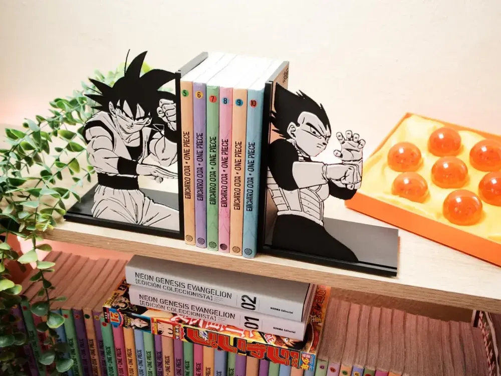 Sujeta libros de Goku y Vegeta (2 unidades) - Modelo de impresión 3D ...