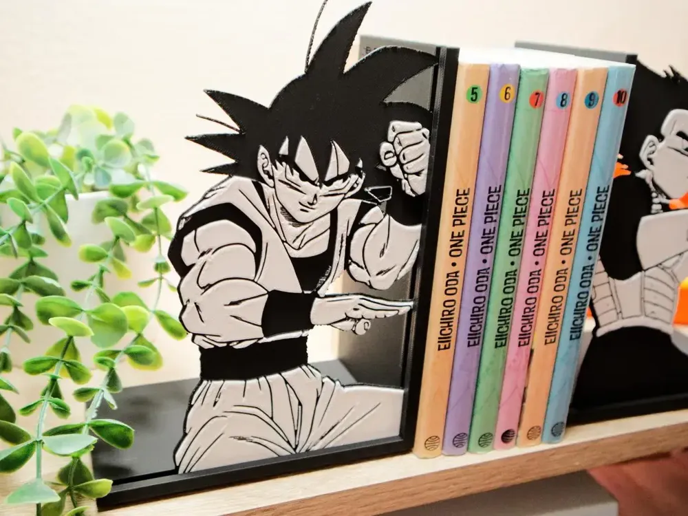 Bookend of Goku and Vegeta (2 units) by 3D Manga Panels MakerWorld ...