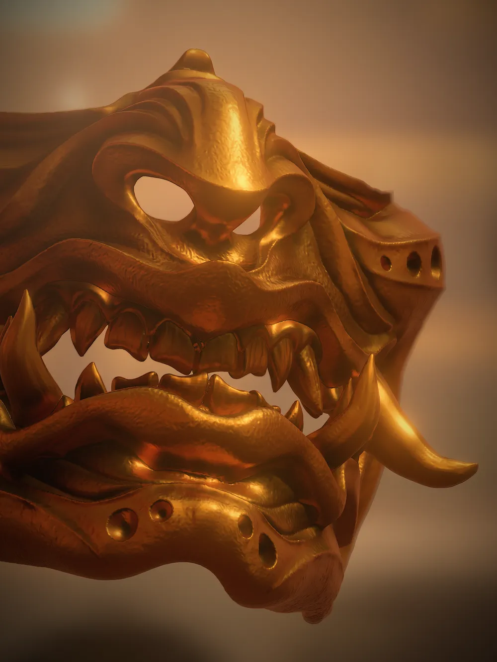 Oni Mask Akamaku - Free 3D Print Model - MakerWorld