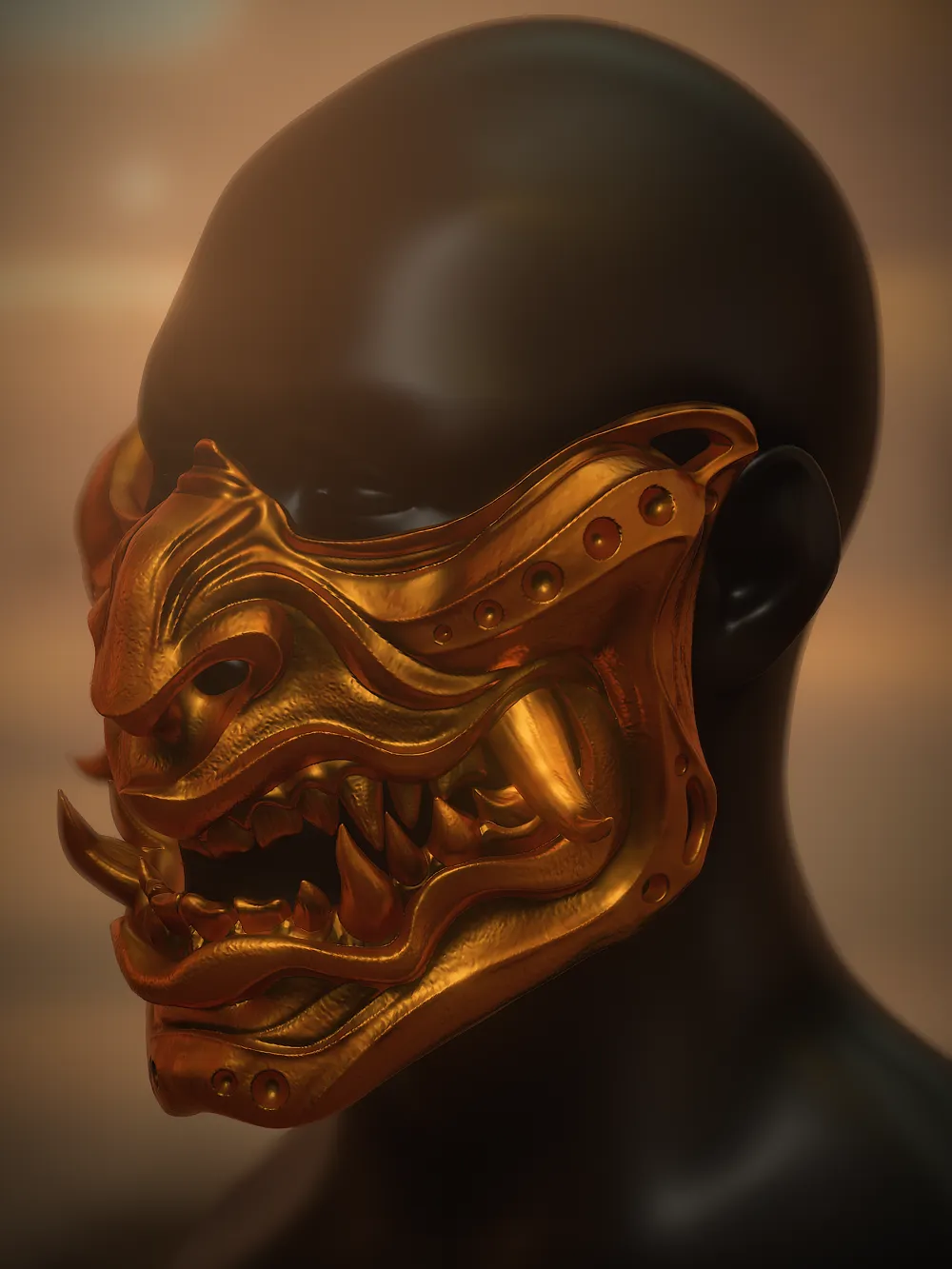 Oni Mask Akamaku - Free 3D Print Model - MakerWorld