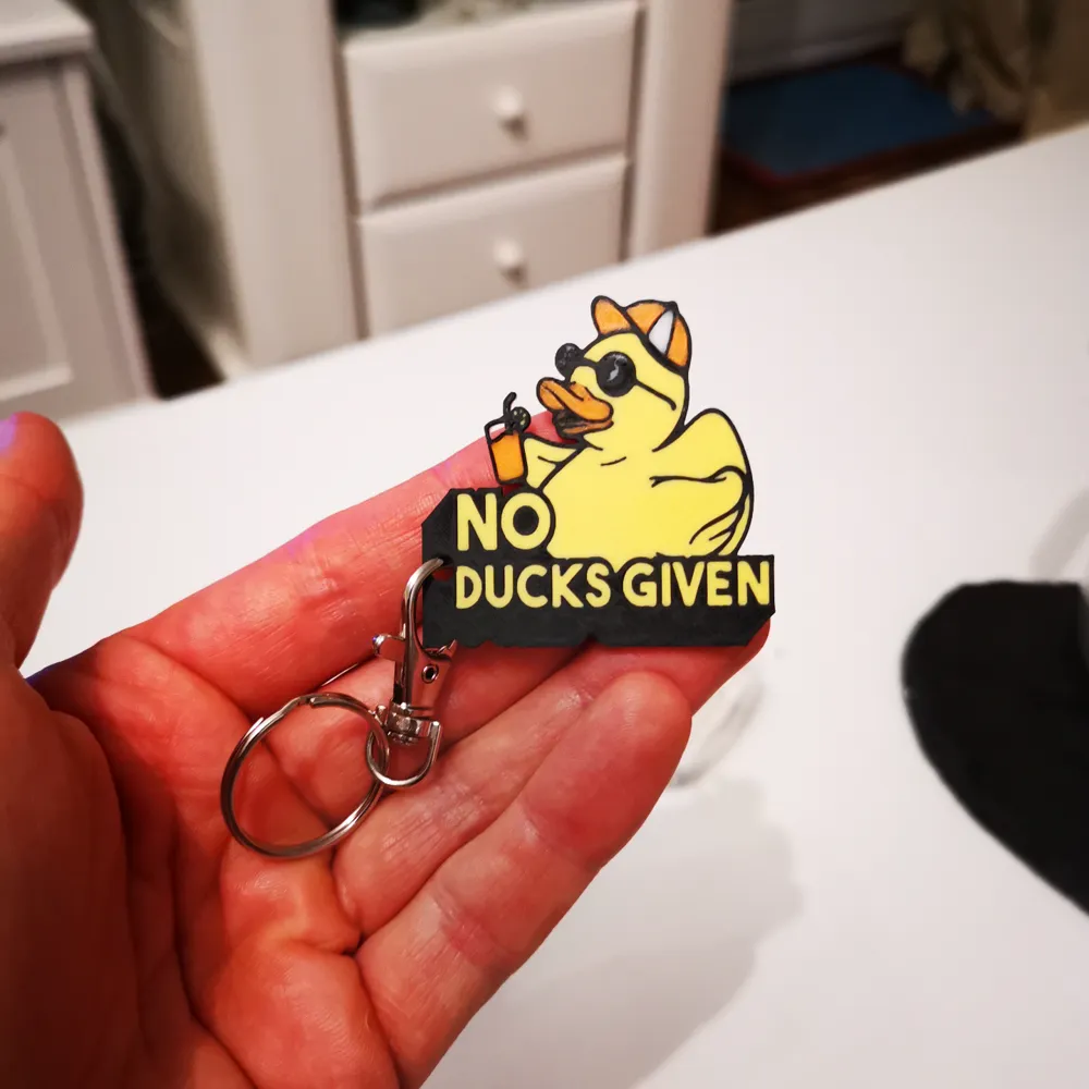 No Ducks Given - Cool Duck Quote Keychain by kevin.goetz MakerWorld ...