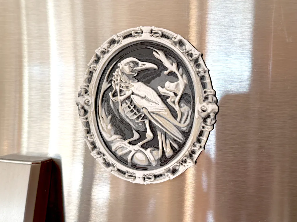 Gothic Skeletal Raven / Bird Magnet by PenolopyBulnick MakerWorld ...