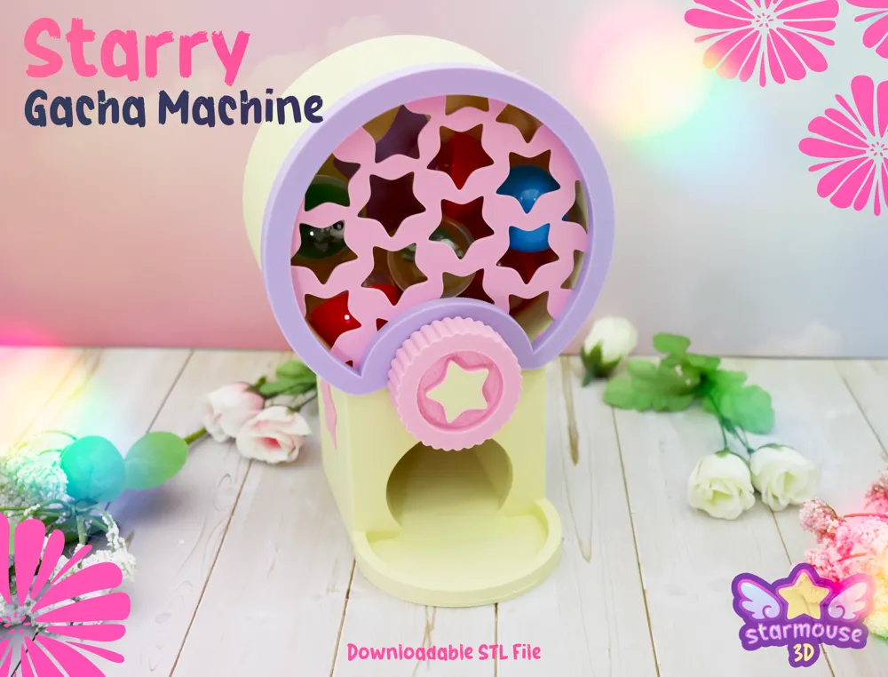 Máquina de Cápsulas Gacha Estrelada - Modelo gratuito para impressão 3D ...