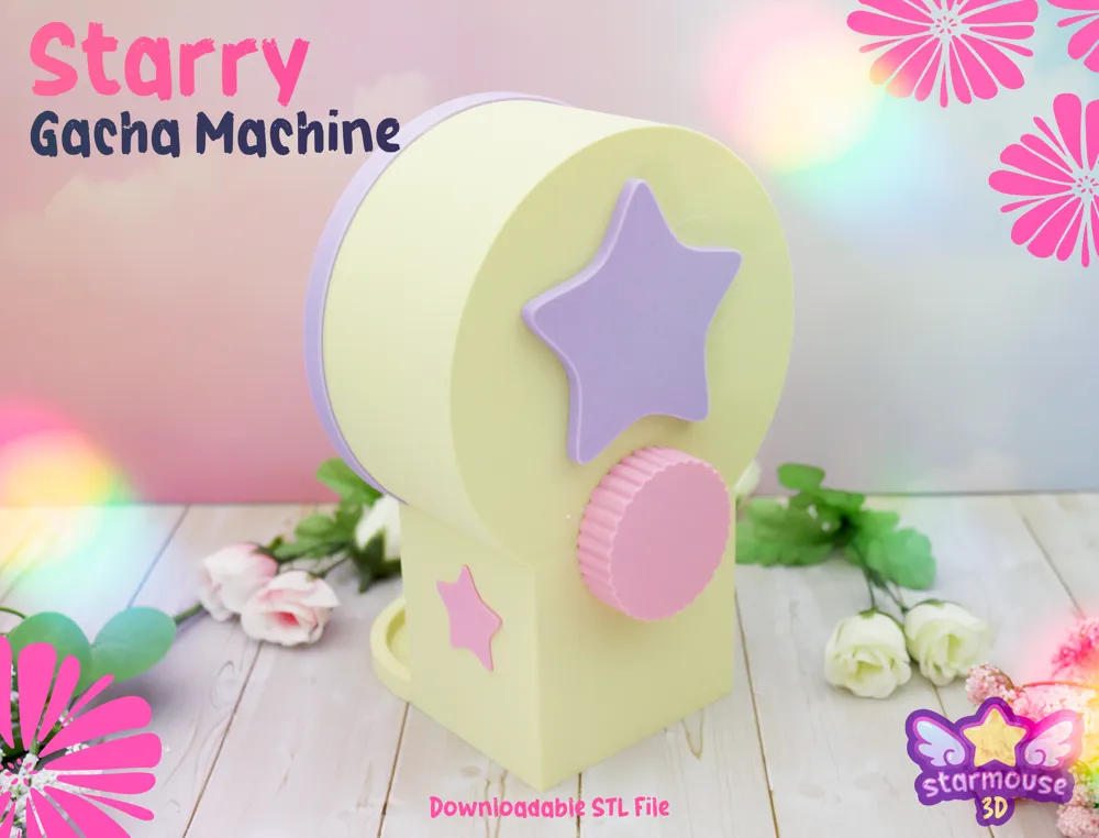 Máquina de Cápsulas Gacha Estrelada - Modelo gratuito para impressão 3D ...