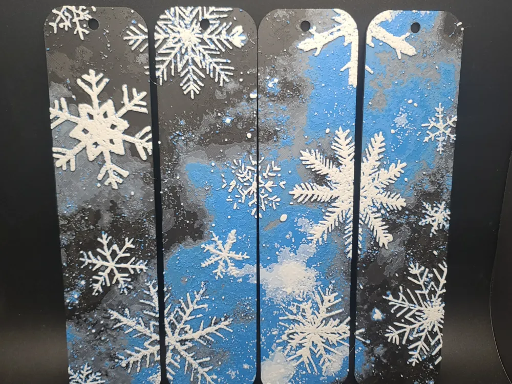 Snowflake Hueforge bookmark by the_bearded_jedi - MakerWorld