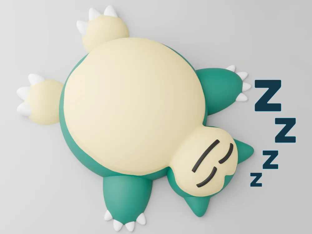 Sleeping Snorlax - Pokemon by P4trik MakerWorld: Download Free 3D Models