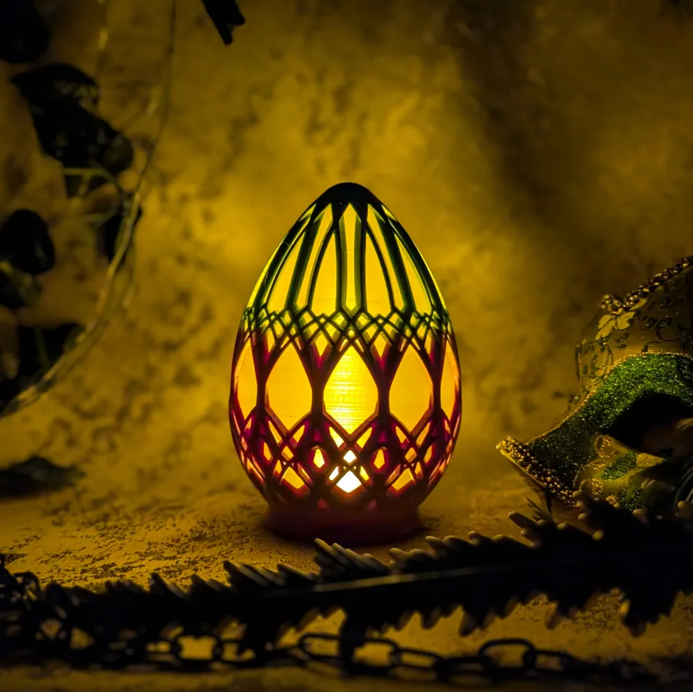 Ornamented Dragon Egg Dice Cup / Mood Light - Free 3D Print Model ...