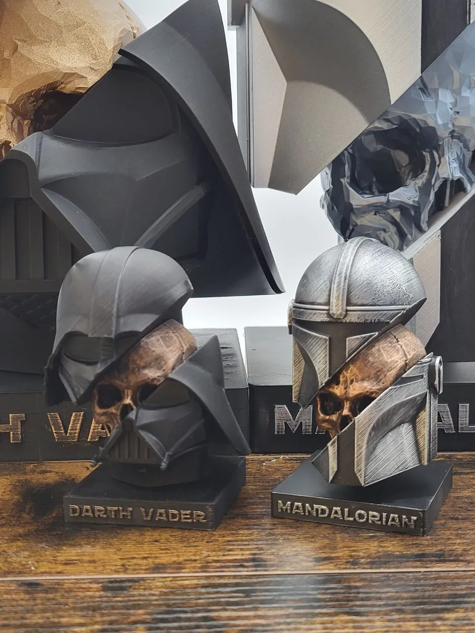 MINI MANDALORIAN SKULL HELMET ART Remixed by 3DFarmer - MakerWorld