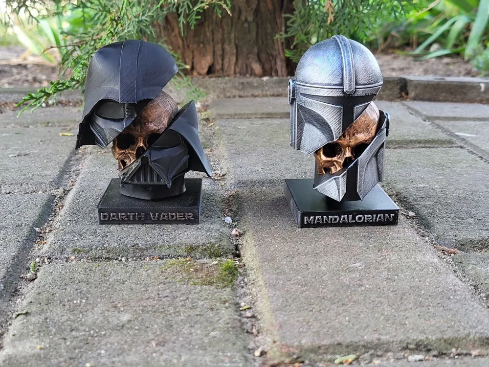 MINI MANDALORIAN SKULL HELMET ART - Free 3D Print Model - MakerWorld