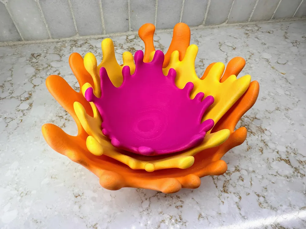 Nesting Drip Bowls Funky Fun Modern Design - Free 3D Print Model ...