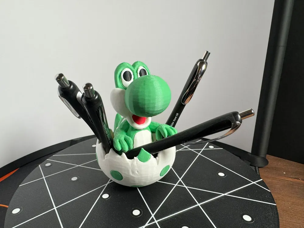 Yoshi Pen Holder by RealNationPrint MakerWorld: Download Free 3D Models