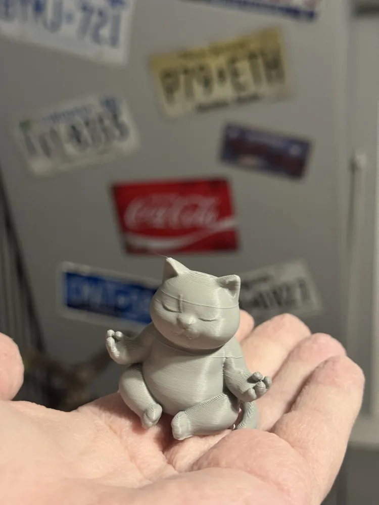 Meditating Cat - Zen Cat Figurine by humilak MakerWorld: Download Free ...