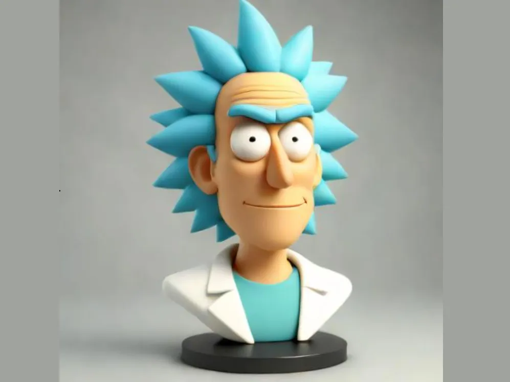 Bust Rick Sanchez (Rick and Morty) by SwotariCZMakerWorld: Download ...