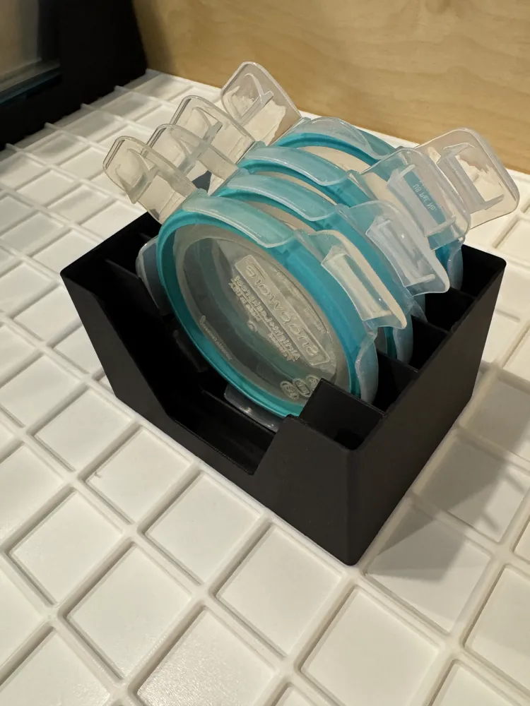 Snapware lids and containers organizer Gridfinity - Free 3D Print Model ...