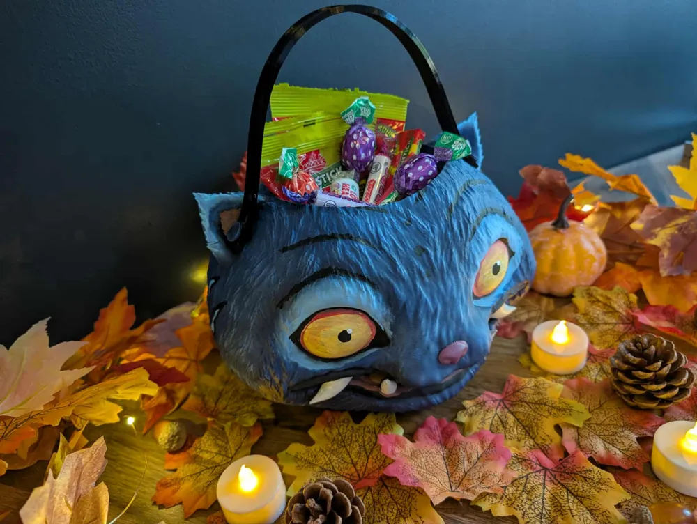 Derpy k-pop demon hunters trick or treat bucket by parky MakerWorld ...