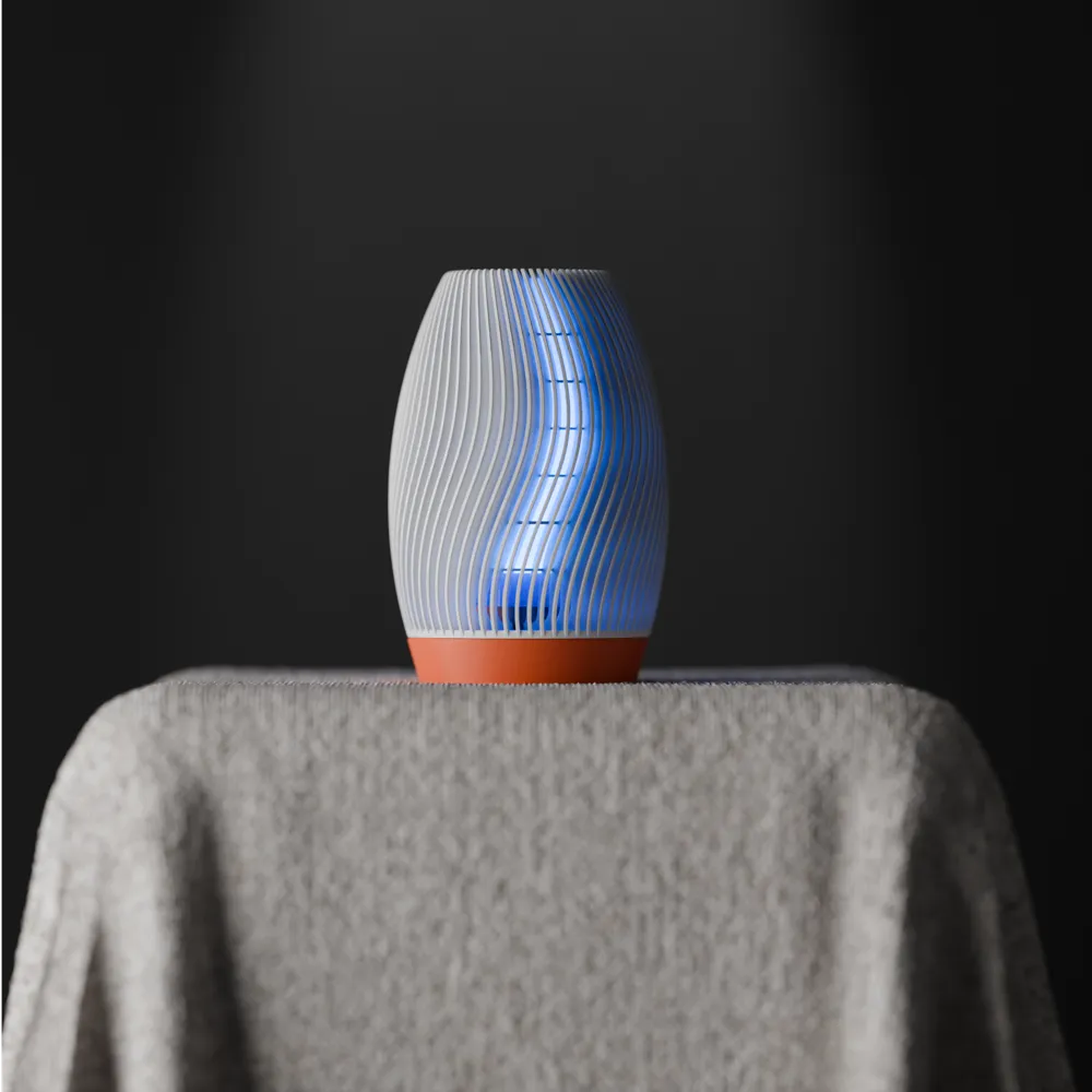 Modern Flowing Lamp with Inner Coloured Diffuser by Abstractia Design ...