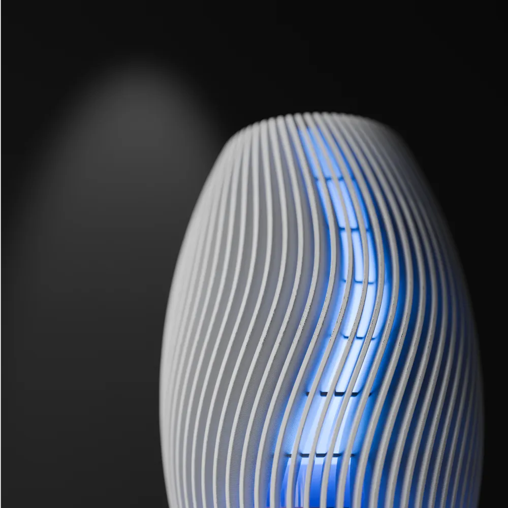 Modern Flowing Lamp with Inner Coloured Diffuser by Abstractia Design ...