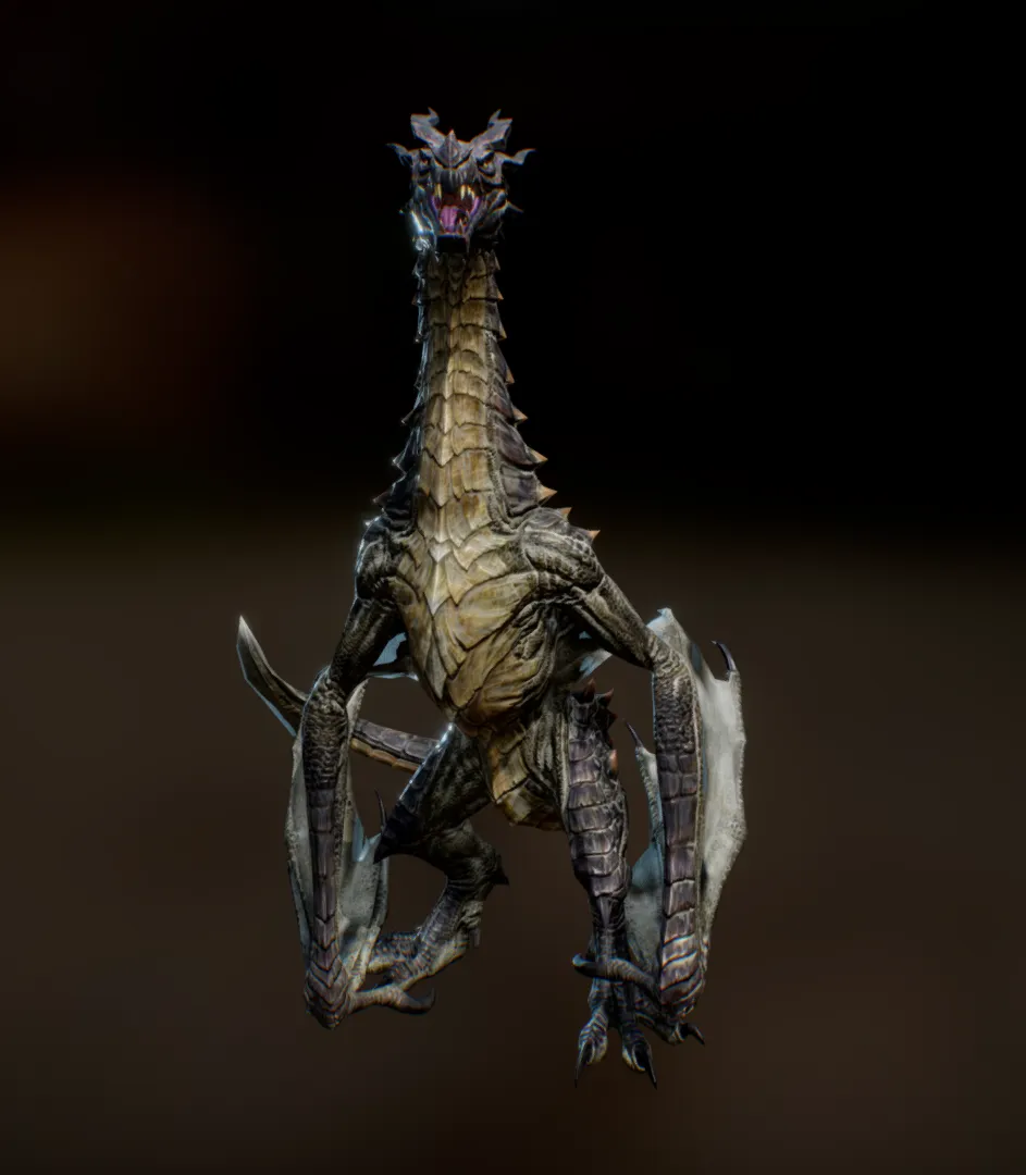 Skyrim (Dragon) - Free 3D Print Model - MakerWorld