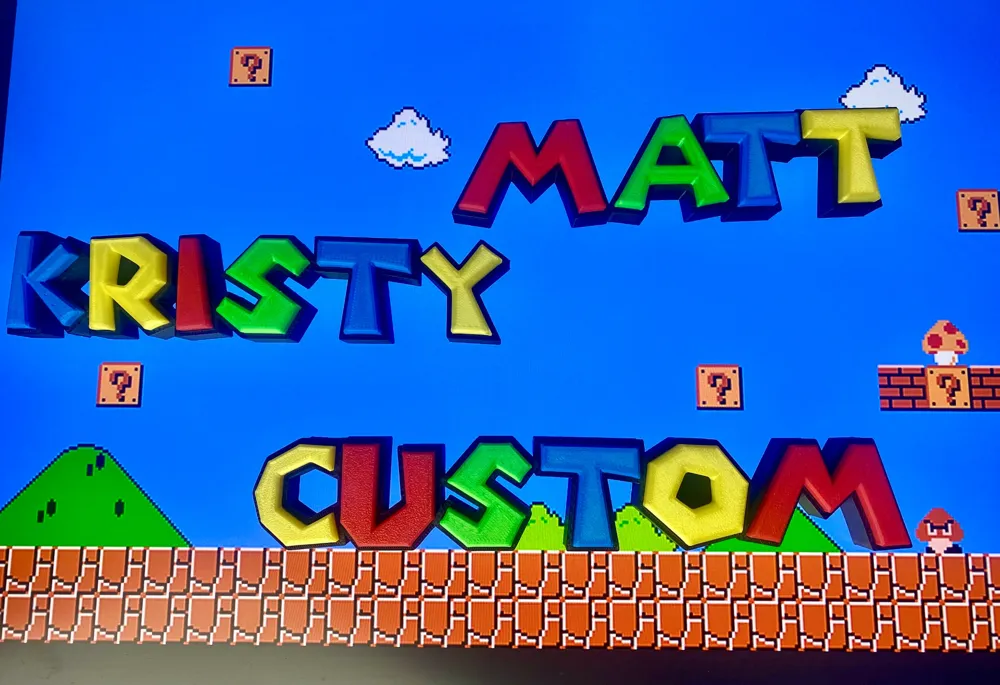 Super Mario Brothers Customisable Name Alphabet - Free 3D Print Model ...