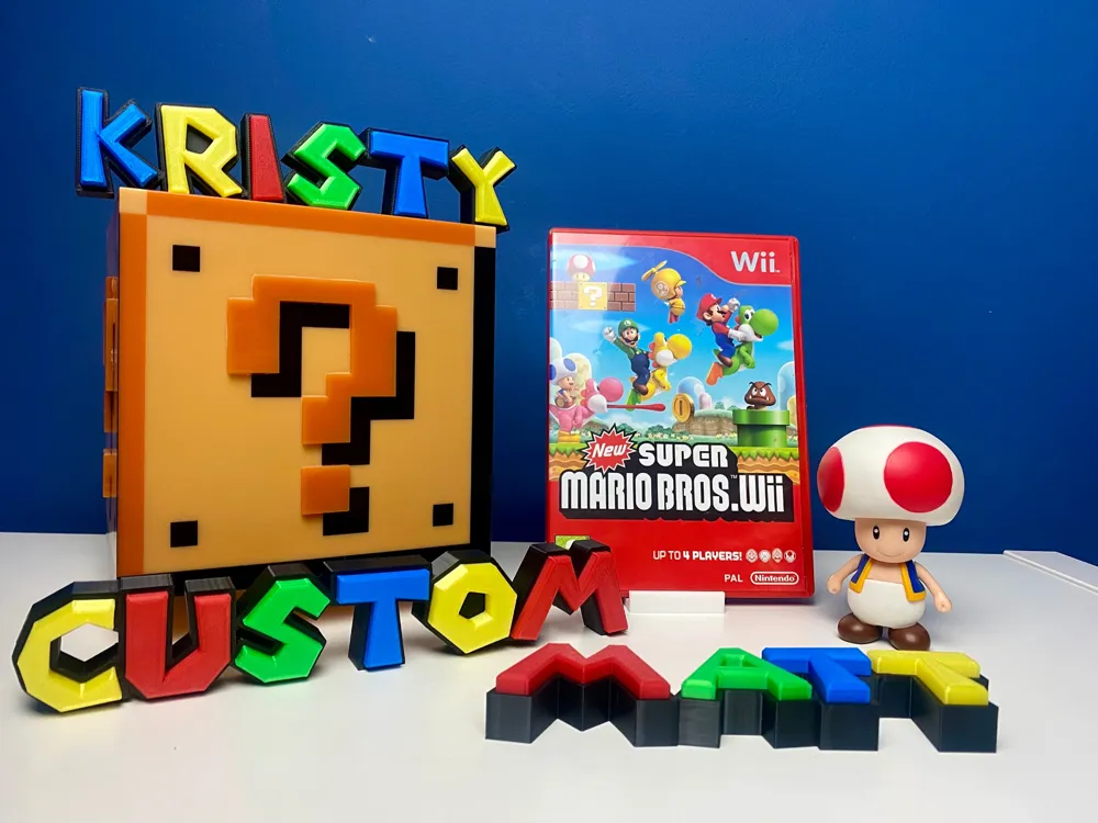 Super Mario Brothers Customisable Name Alphabet - Free 3D Print Model ...