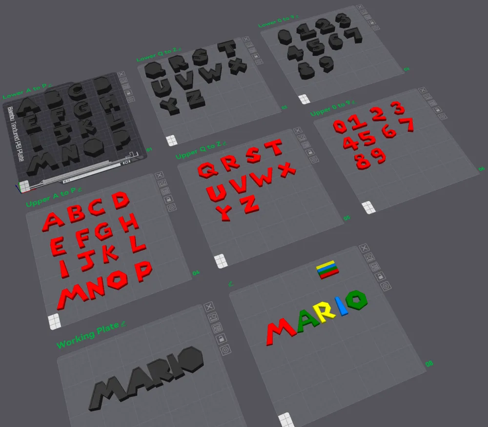 Super Mario Brothers Customisable Name Alphabet by Printlab3Duk ...