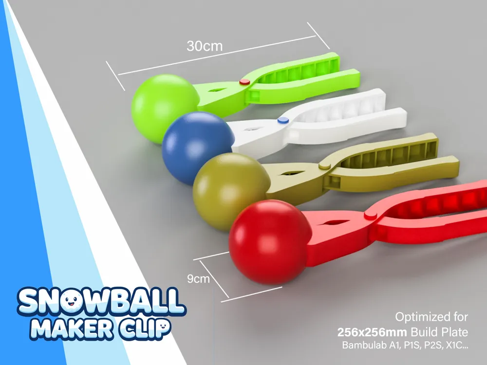 Snowball Maker Clip - Free 3D Print Model - MakerWorld