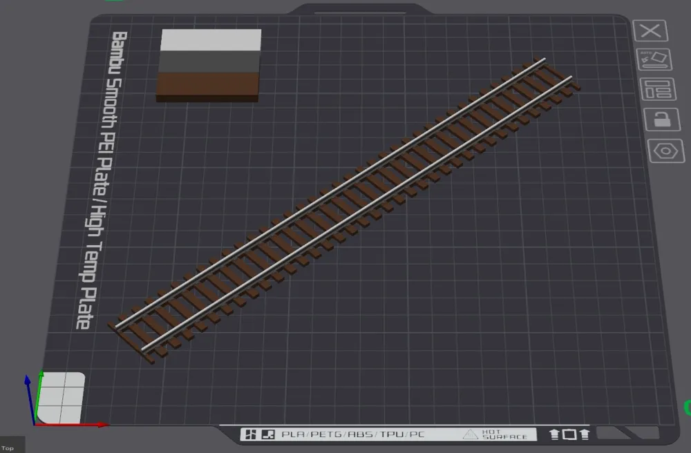HO / OO Code 100 Track Section (250mm length) - Free 3D Print Model ...
