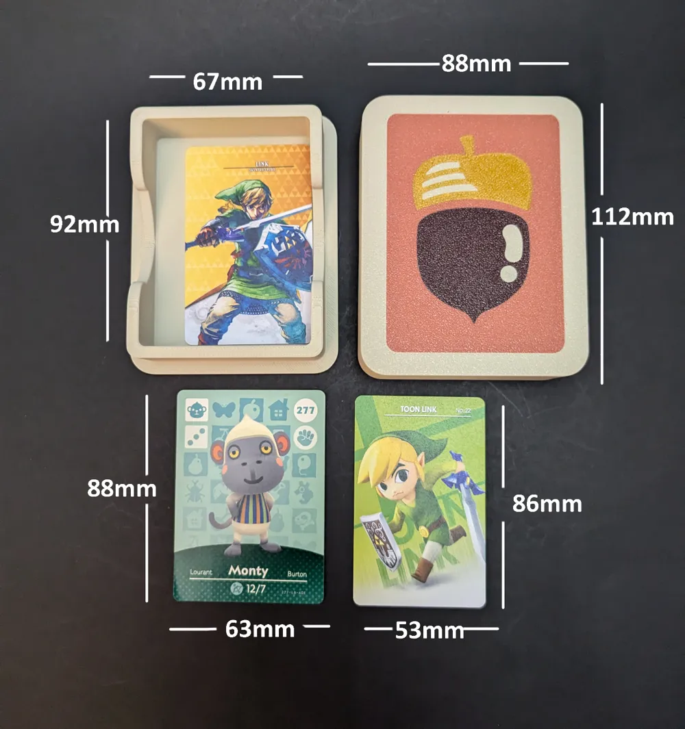 Animal Crossing Recipe Card Amiibo Box (SHORT) by Daann_ii - MakerWorld