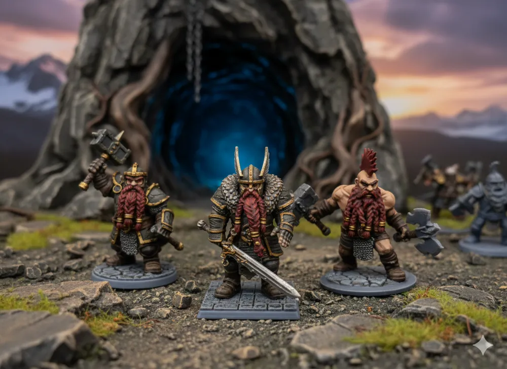 Dwarf Iron Guard - 5 Warrior Set (32mm D&D) - Free 3D Print Model ...