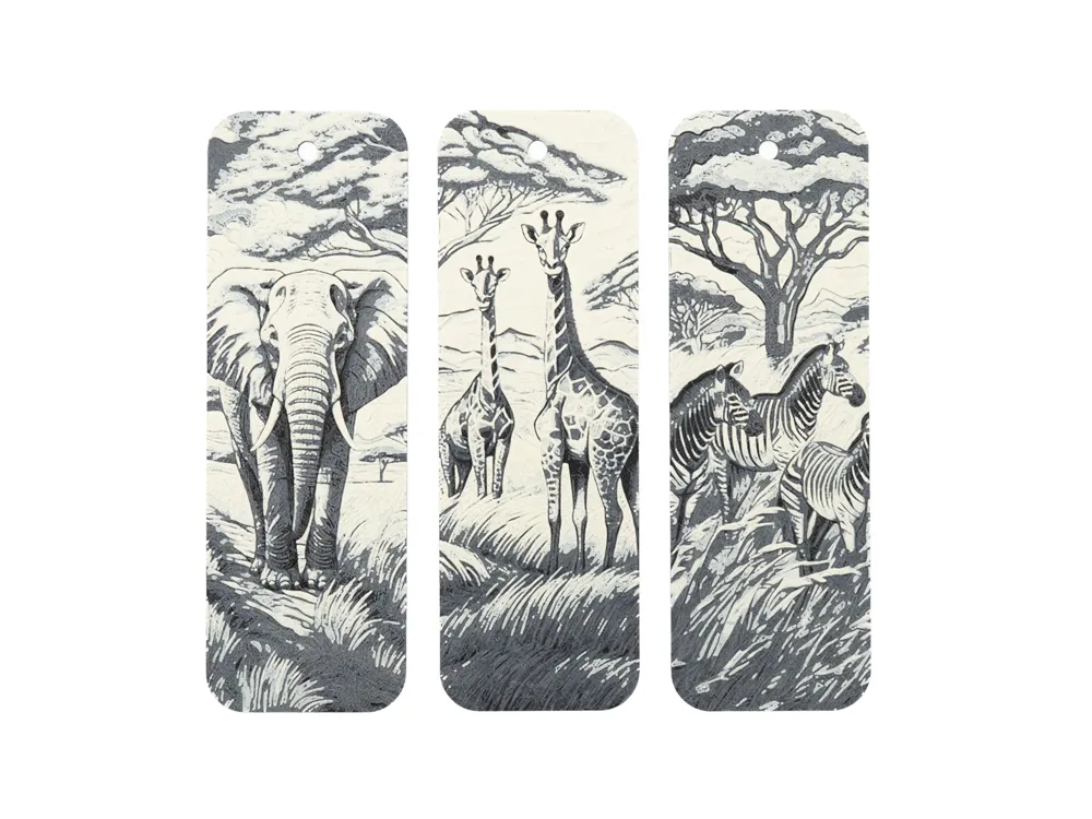 Savanna Wildlife Bookmarks by Bamingo Design MakerWorld: Download Free ...