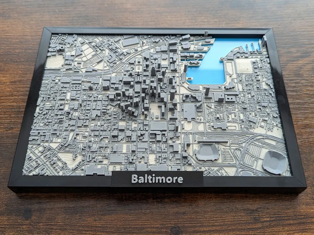 Baltimore Maryland 3D Miniature - Free 3D Print Model - MakerWorld