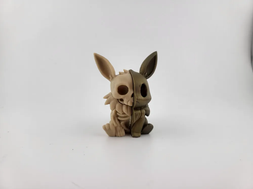 Eevee Skeleton – Stylized Half-Body Pokémon - Free 3D Print Model ...