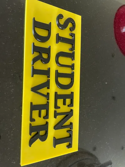 Student Driver Sign by dococt - MakerWorld