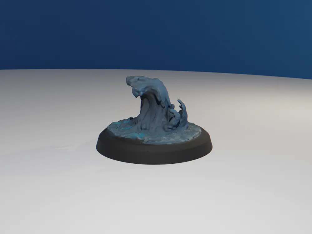Ocean / wave miniature base by everythingDND - MakerWorld