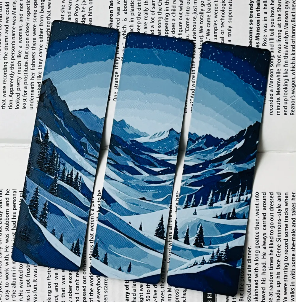 Collection of snowy hill bookmarks by MAT_3D - MakerWorld